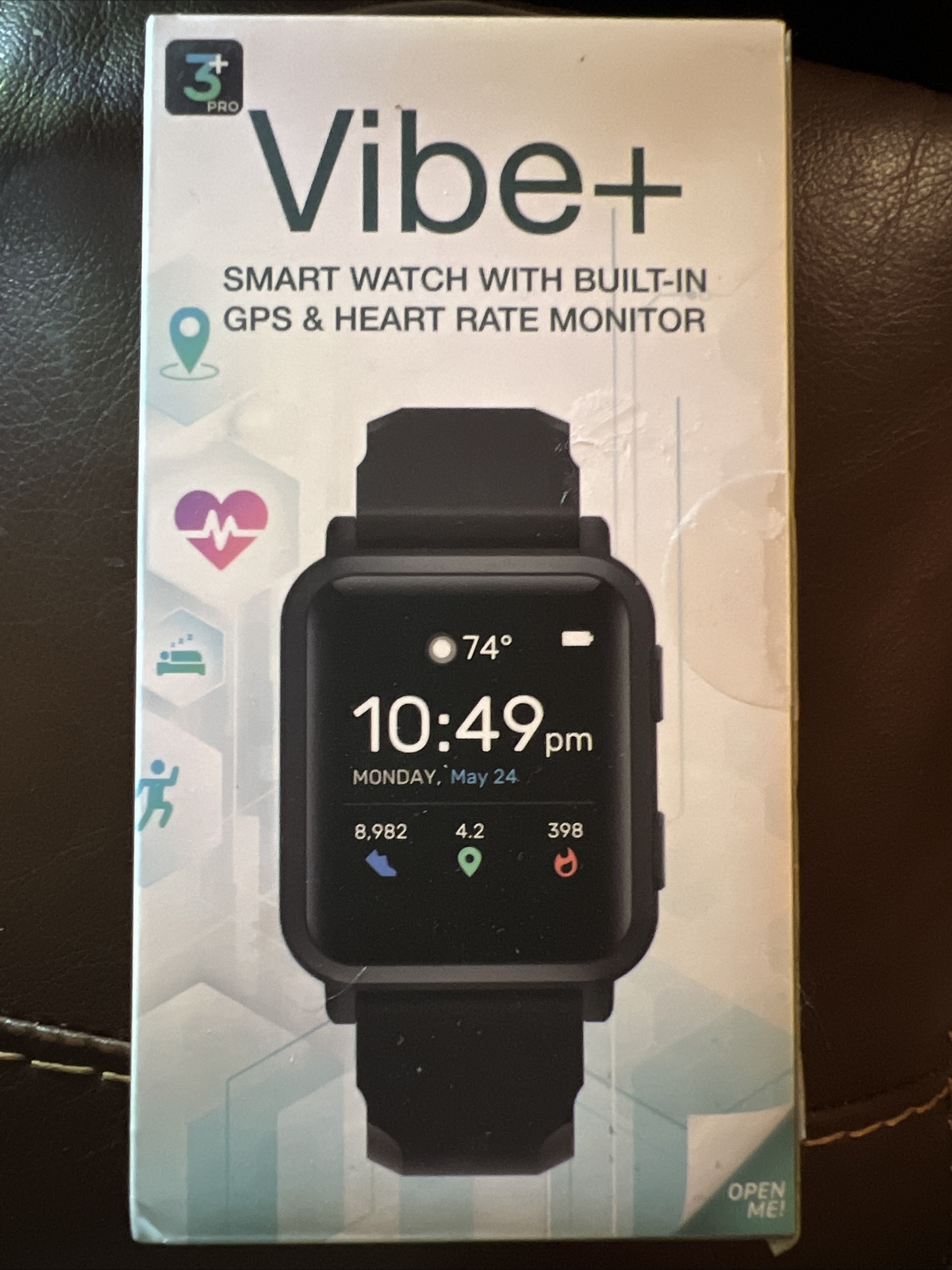 3plus Vibe Plus Smartwatch With Heart Rate - Black for sale online | eBay