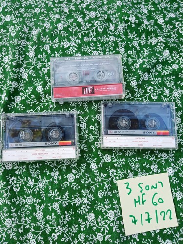 lot 3 K7 AUDIO-SONY HF 60-cassette audio tape-vintage | eBay