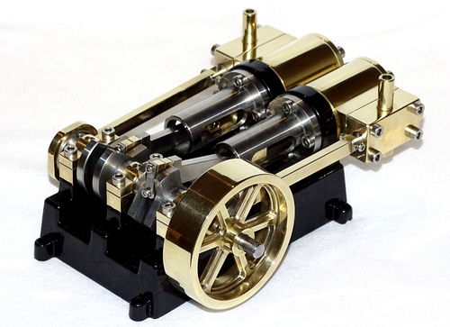 Live Steam Twin Cylinder Mill Model Steam Engine Fully Machined Metal ...