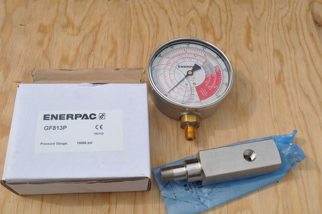 Enerpac Gf813p W/ga2 Gauge Adapter for Rch202/302/603 Hollow Cylinders ...