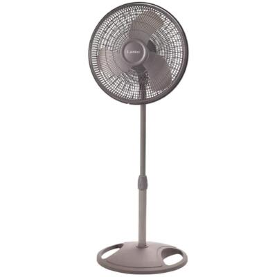 Pedestal Stand Fan Gray 3-Speed Oscillating Adjustable Height Easy ...