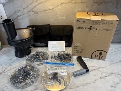 Retired The Pampered Chef Multi Grater and Slicer #1527 Complete In Box ...