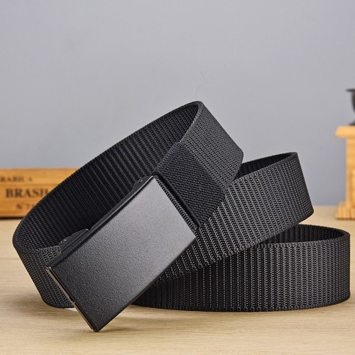 Automatic Buckle Waistband Casual Canvas Strap New Cargo Pants Belt ...