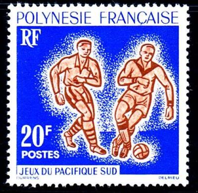 FRENCH POLYNESIA 1963 FOOTBALL/ SOCCER SC#203 MNH CV$9.00 SPORTS | eBay
