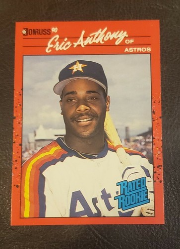 Eric Anthony 1990 Donruss #34 Baseball Trading Card Houston Astros ...