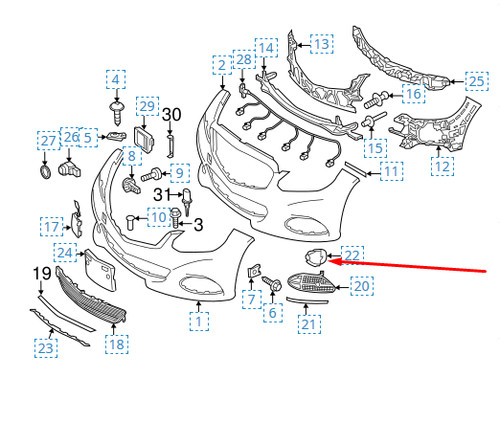 NEW MB E-CLASS W212 FRONT BUMPER REAR RIGHT COVER A2128852822 2015OEM ...