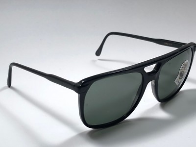 VINTAGE RAY BAN F1 SLEEK BLACK OVERSIZED G15 GREY LENSES B&L SUNGLASSES ...