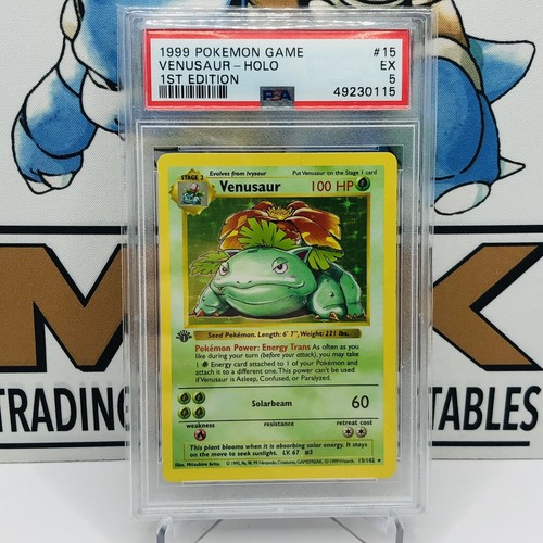 Venusaur Holo 1st Edition Base Set 2/102 PSA 5 HOLY GRAIL 1999 WOTC ...