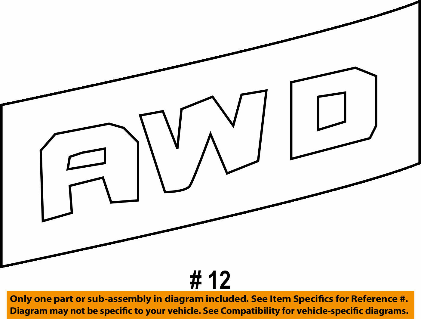 2018-2020 Chevy Traverse AWD Rear Liftgate Emblem 84310387 | Genuine ...