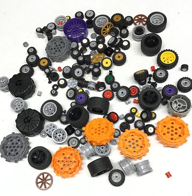 LEGO LARGE LOT OF WHEEL PIECES VEHICLE PARTS TIRES CAR PARTS | eBay