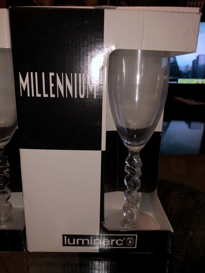 Luminarc Millenium 2000 Glasses Flutes Verres Copas Champagne Flutes ...