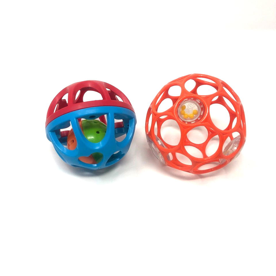 Bright Starts Oball Easy-Grasp Rattle & Bounce N Roll Ball Multicol ...