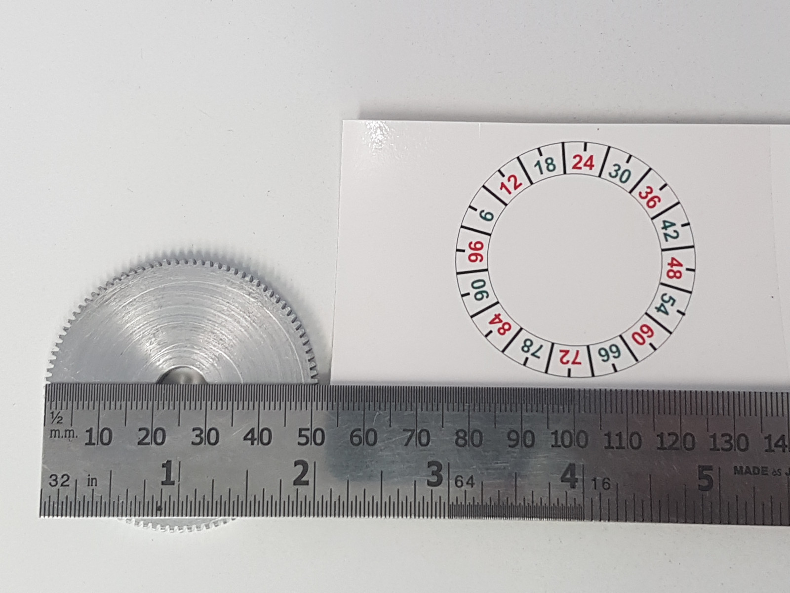 Faceting Budget Index Gear Wheel Unmarked 96 Teeth Lapidary Gem Facet ...