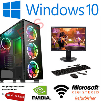 Fast Gaming PC Bundle CHEAP i3 i5 i7 2TB 16GB RAM GTX 1660 Windows 10 ...