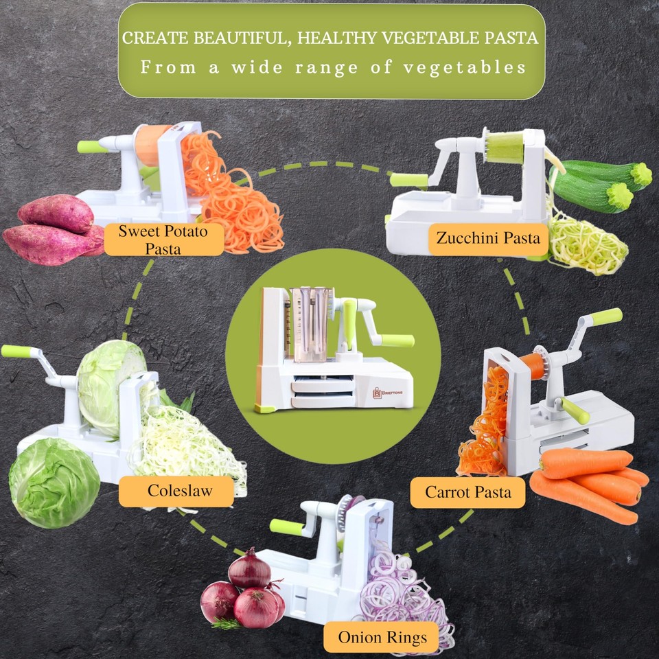 Pasta Maker Spiralizer Veggie Noodle Maker for Squash Zucchini Potatoes ...