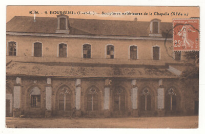 CPA 37 - BOURGUEIL : SCULPTURES EXTÉRIEURES DE LA CHAPELLE (INDRE-et-LOIRE) | eBay