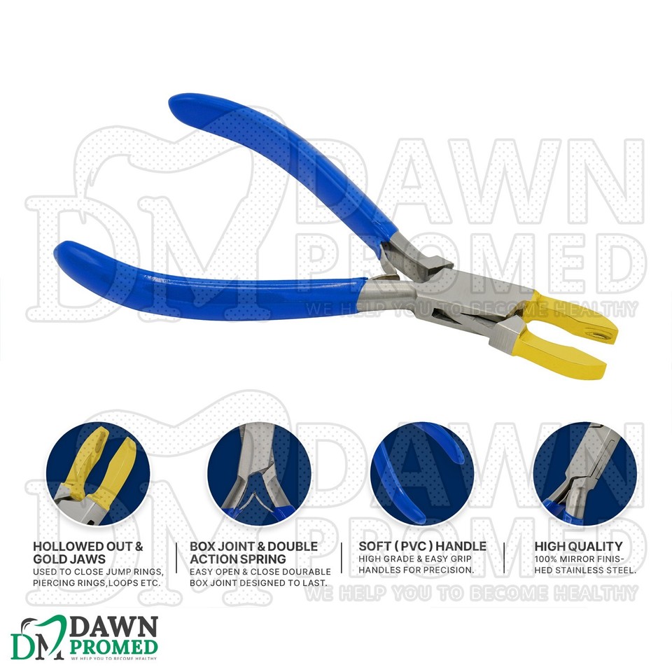 Ring Loop Closing Plier 5.6" With Gold Jaws Jewelry Jump Ring Closer ...