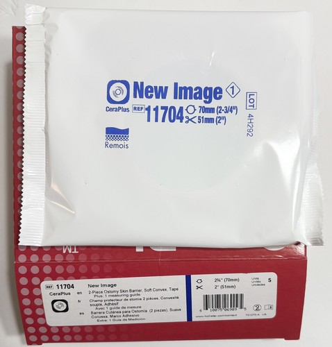 5 HOLLISTER 11704 New Image CeraPlus CONVEX Skin Barrier 1BX/5EA Exp ...