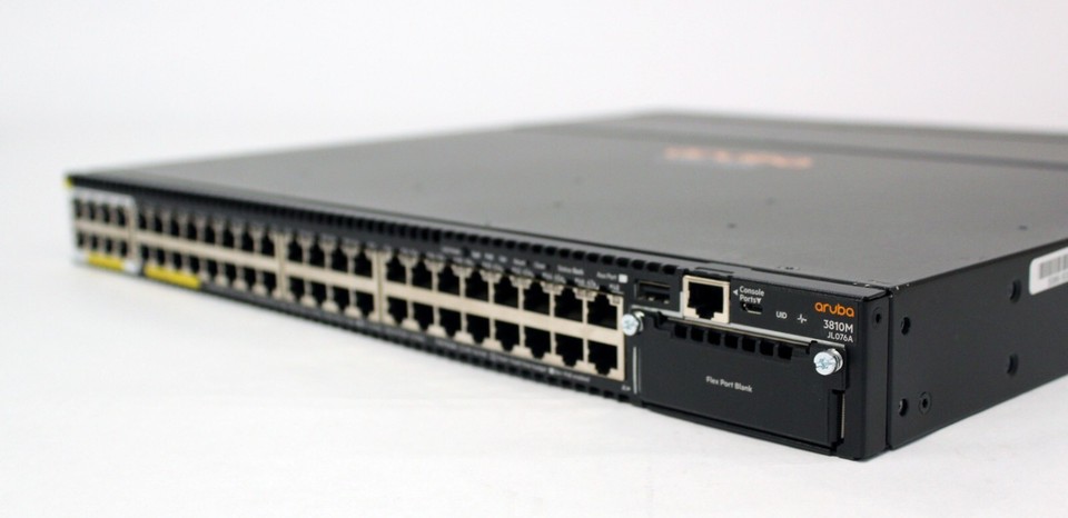 Aruba JL076A 3810M 40G 8SR Smart Rate PoE+ 1-slot Switch w/ Dual Power ...