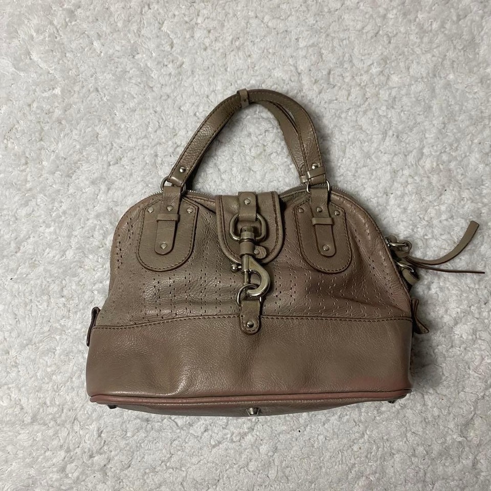 Chloe Shoulder Hand Bag Pinkish Greige Leather Small Purse Vintage ...