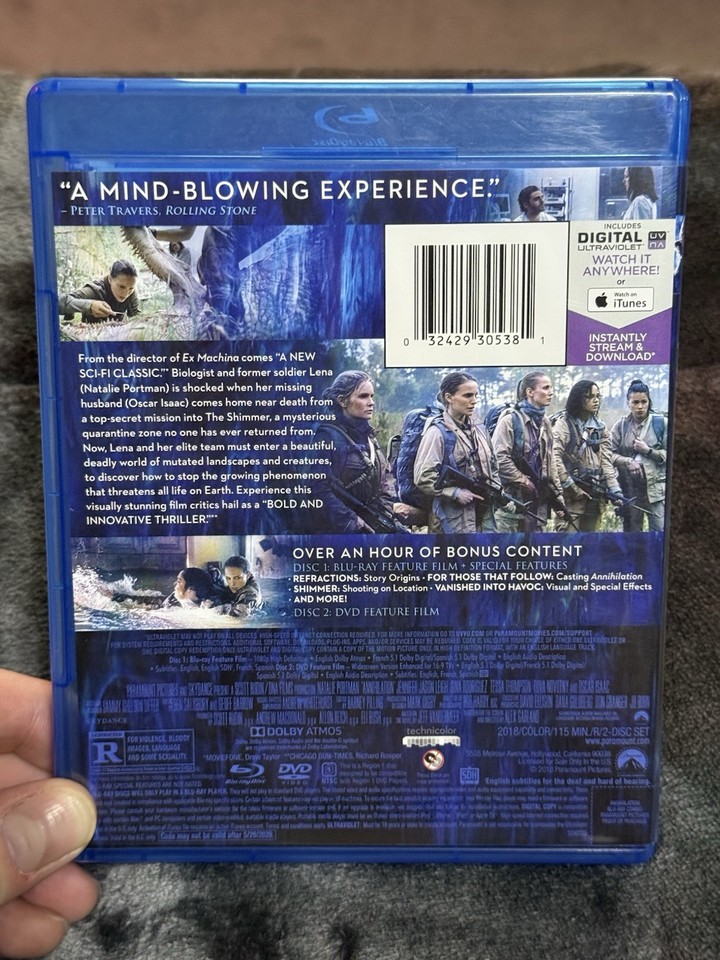 Annihilation Natalie Portman 2018 Blu-ray DVD With Digital Code | eBay UK