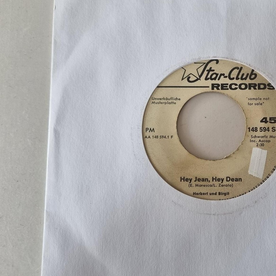 Herbert und Birgit - Hey Jean, hey Dean 7'' Vinyl Germany PROMO | eBay