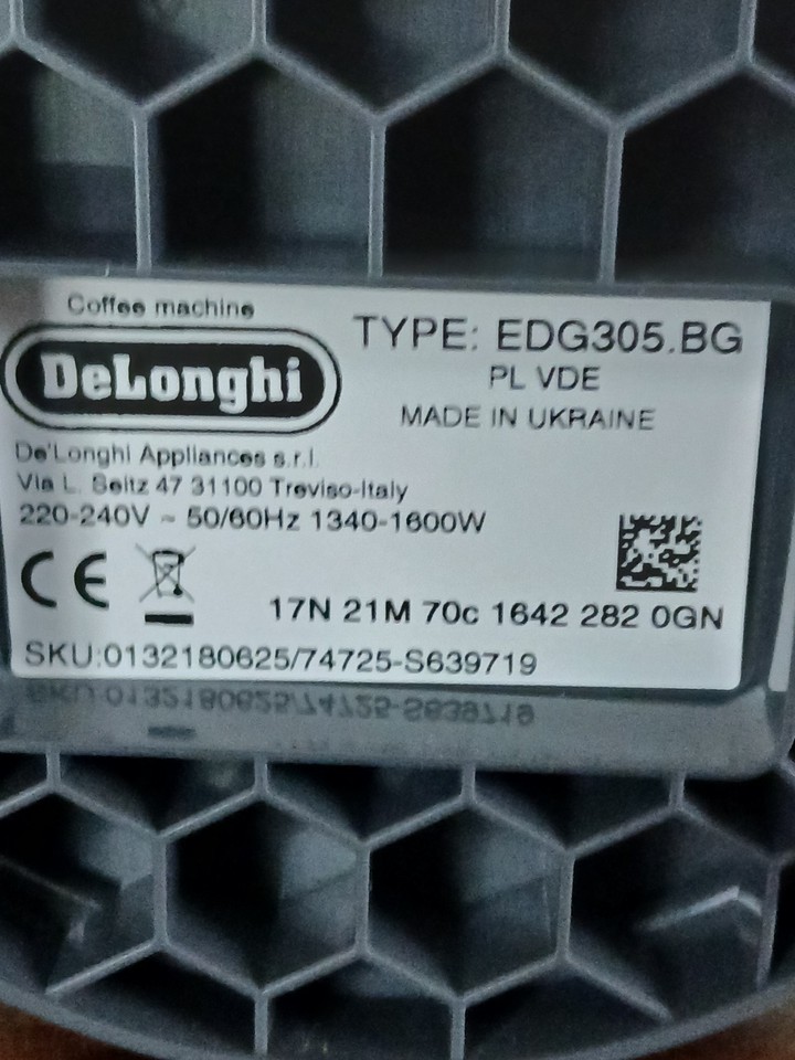 De'Longhi Dolce Gusto Pod Coffee Machine EDG305.BG Black/Grey Fully ...