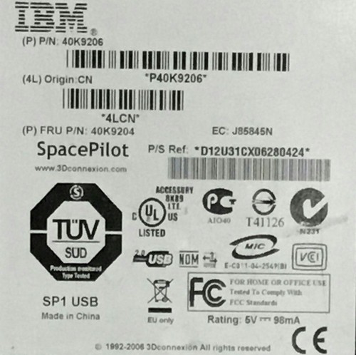 IBM 3DConnexion 40K9206 / SpacePilot Mouse | eBay