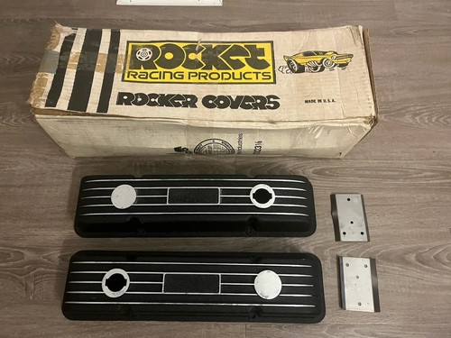 Vintage Rocket NOS Chevy Valve Covers 283 327 350 400 Finned Aluminum ...