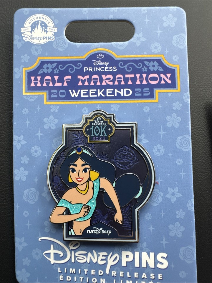 2025 runDisney Princess Weekend 10k Pin Jasmine | eBay