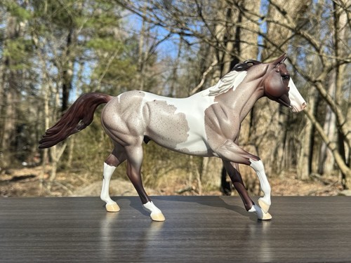 Breyer Like Peter Stone Strawberry Roan Pinto Quarter Horse | eBay
