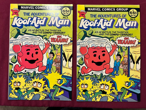 TWO The Adventures of Kool-Aid Man #3 (1985) Marvel Comics 1st Print ...