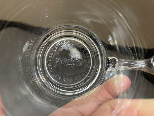 Vintage PYREX Glass Measuring Cup Or Creamer - D Handle & Pouring Spout ...