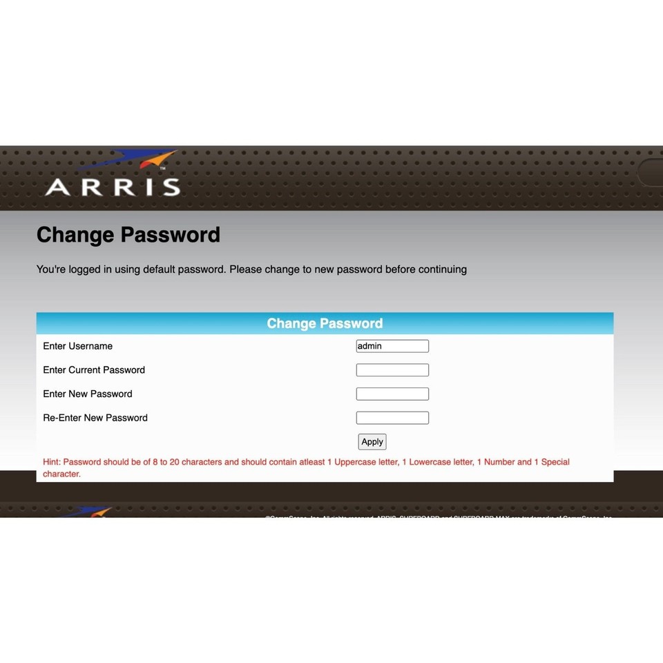 Arris SURFboard SB8200 DOCSIS 3.1 Cable Modem - White (w/ Power Adapter ...