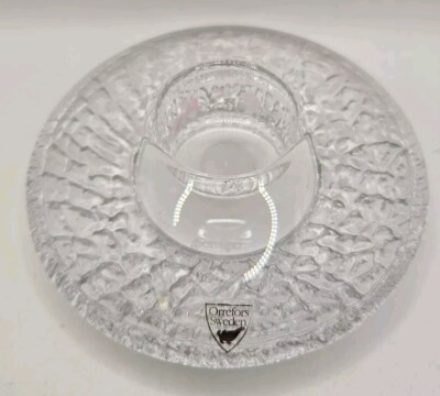 Orrefors Sweden Discus Crystal Tealight Holder | eBay