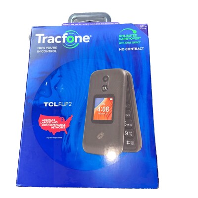 TracFone TCL Flip 2 8GB Black Prepaid Locked T408DL | eBay