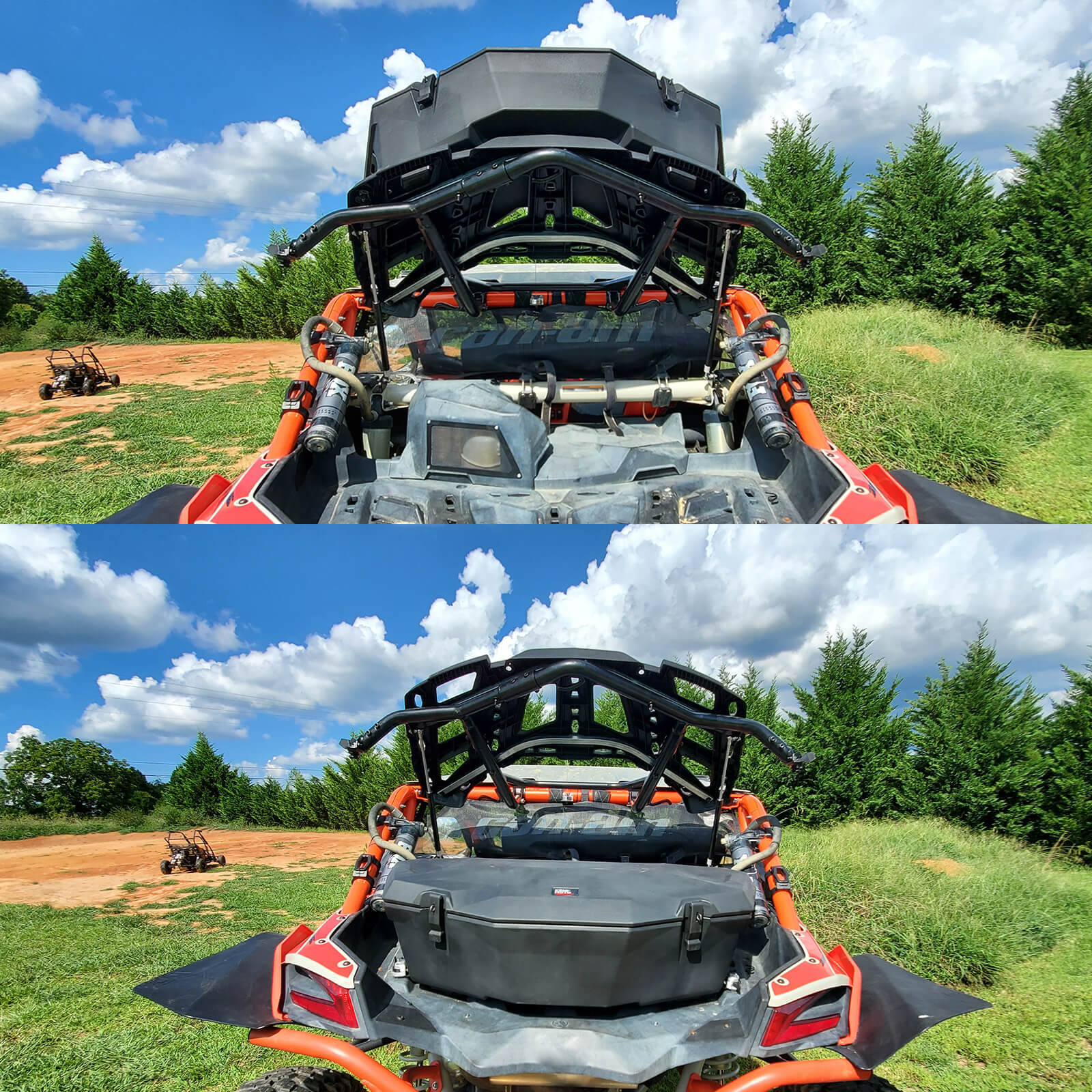 KEMIMOTO Rear Cargo Rack LinQ Pivoting Rack For Can Am Maverick X3 2017 ...