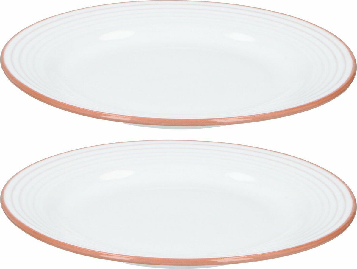 Jamie Oliver Get Inspired Terracotta Dinner Plates - White, Pack fo 2 ...