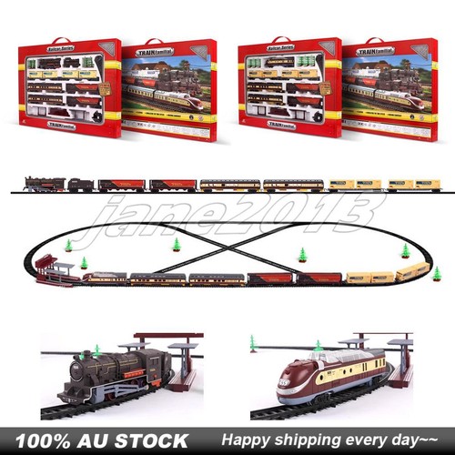 Electric Classic/Modern Toy Train Set Kids Rail Track Carriages Vehicle ...