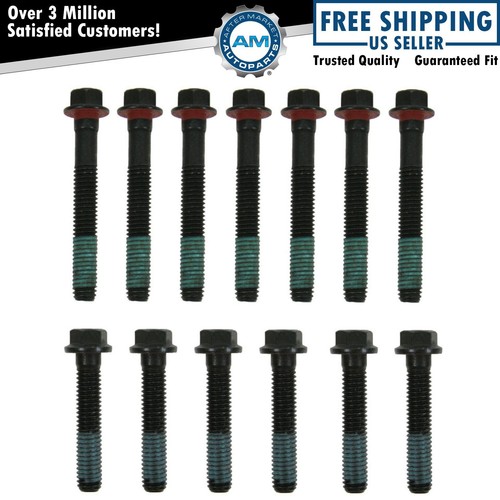 Engine Cylinder Head Stretch Bolt Bolts Set Kit for Buick Chevy Olds V6 ...