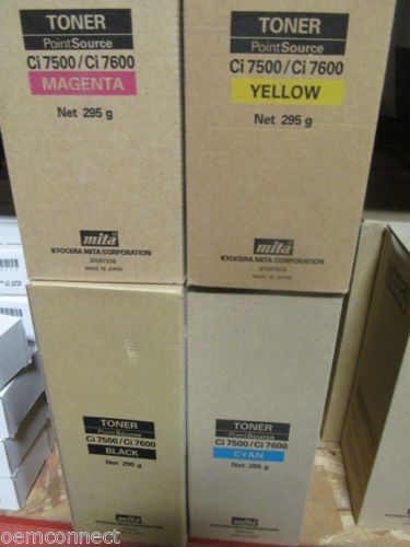 40PK GENUINE Kyocera Mita CI7500 Ci7600 Ci 7500 Color Toner 37087011 ...