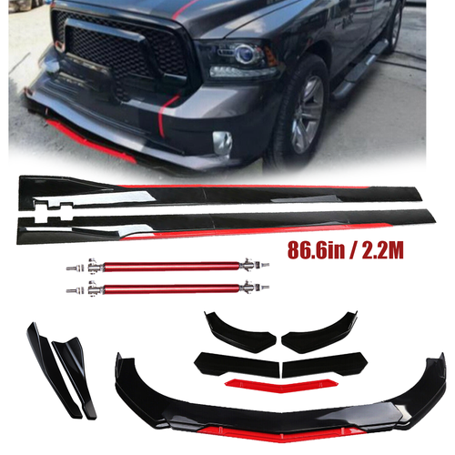 For Dodge Ram 1500 Front Bumper Lip Splitter Spoiler Side Skirt Body ...