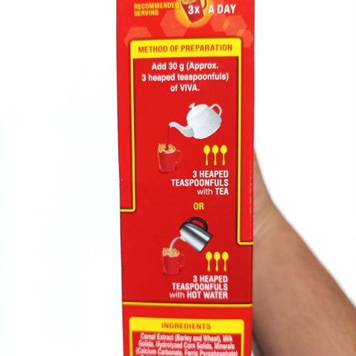 Viva Milk Powder Energy Food Drink Pack 14oz (400g) Malt Tea Ceylon ...