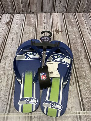 Forever Collectibles Seattle Seahawks Men's US M7-8 Flip Flops Official ...