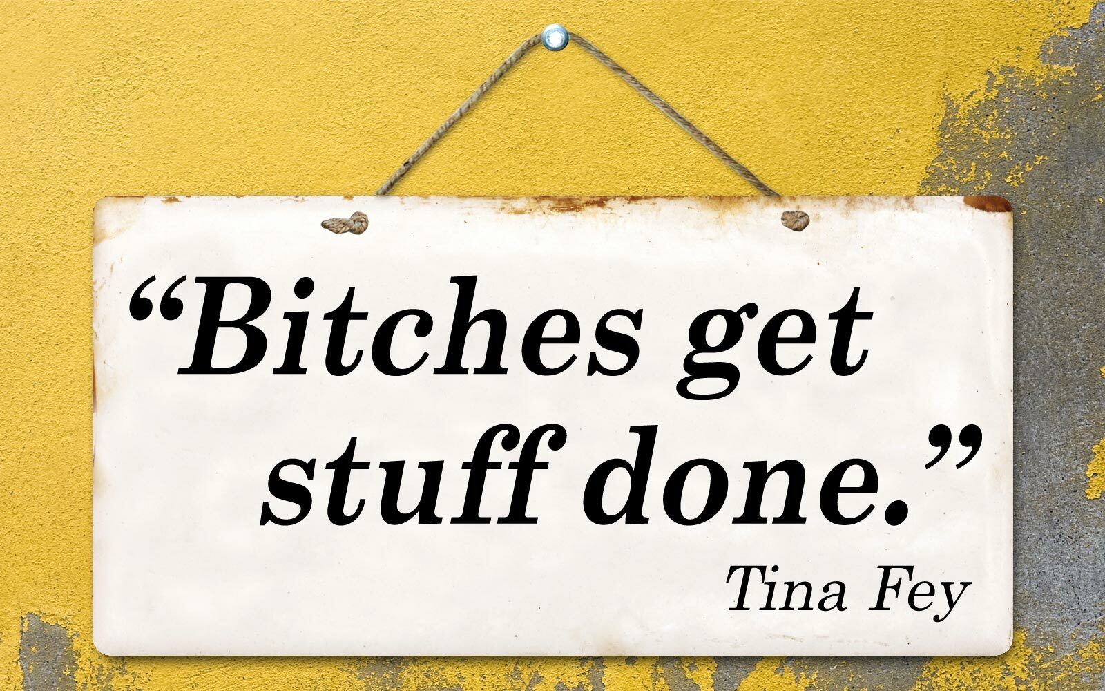 1143HS Bitches Get Stuff Done 5"x10" Aluminum Hanging Novelty Sign | eBay