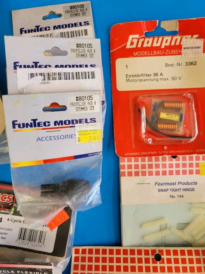 RC Airplane Misc. Parts Lot (36) Pieces Hayes Sullivan Graupner ...
