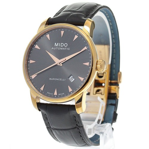 Mido BARONCELI M8600B Men’s Watch Automatic Analog Round 38mm Gray | eBay