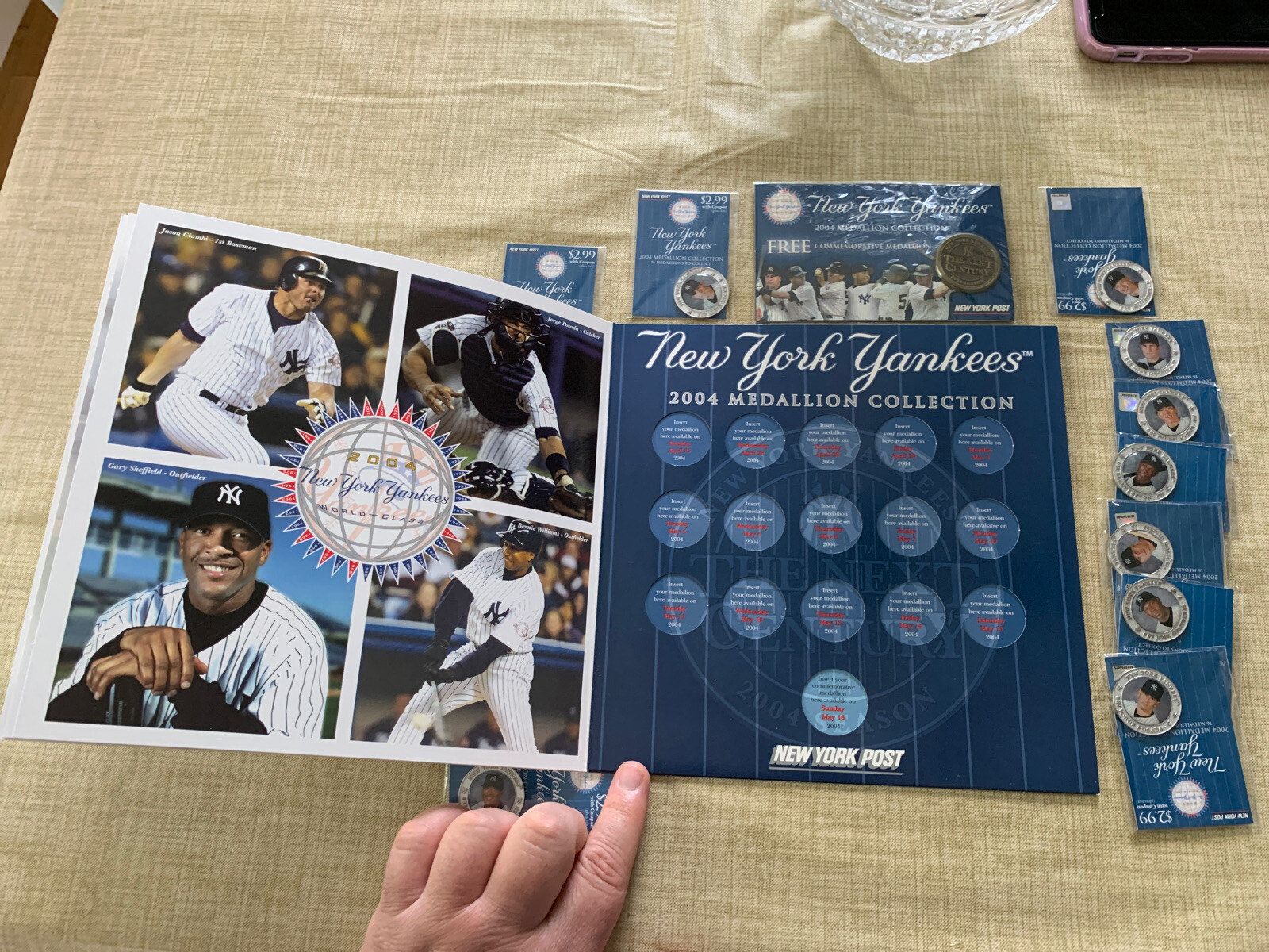 NEW YORK YANKEES 2004 MEDALLION COLLECTION THE NEXT CENTURY WITH BOOK ...