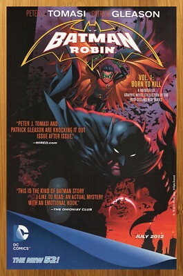 2012 DC Comics Batman & Robin Print Ad/Poster Patrick Gleason New 52 ...