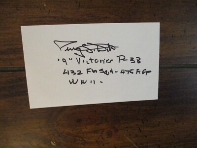 PERRY J. DAHL ("16 Air Medals/Bronze Star/Silver Star")Signed 3 x 5 ...